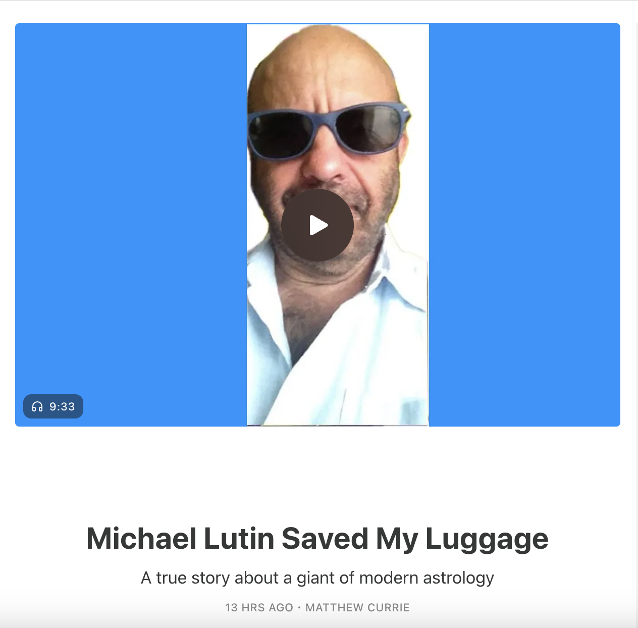 Remembering Michael Lutin • Jessica Adams: Psychic Astrologer